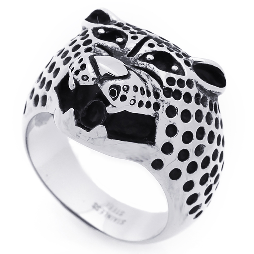 Men Fashion 21MM Stainless Steel Antique Panther Ring For Men | eBay